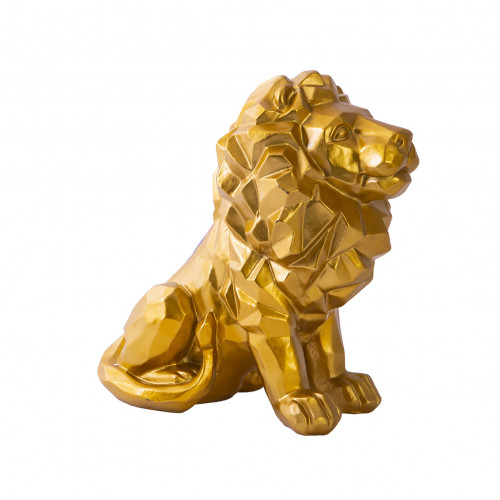 Gold Lion Statue 30 cm