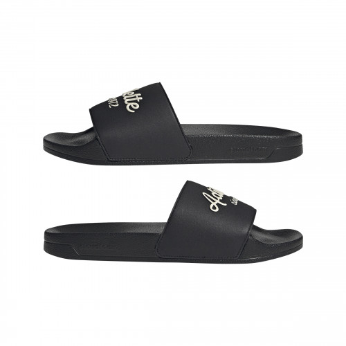 Black Adilette Flip-Flops - Olympique Lyonnais