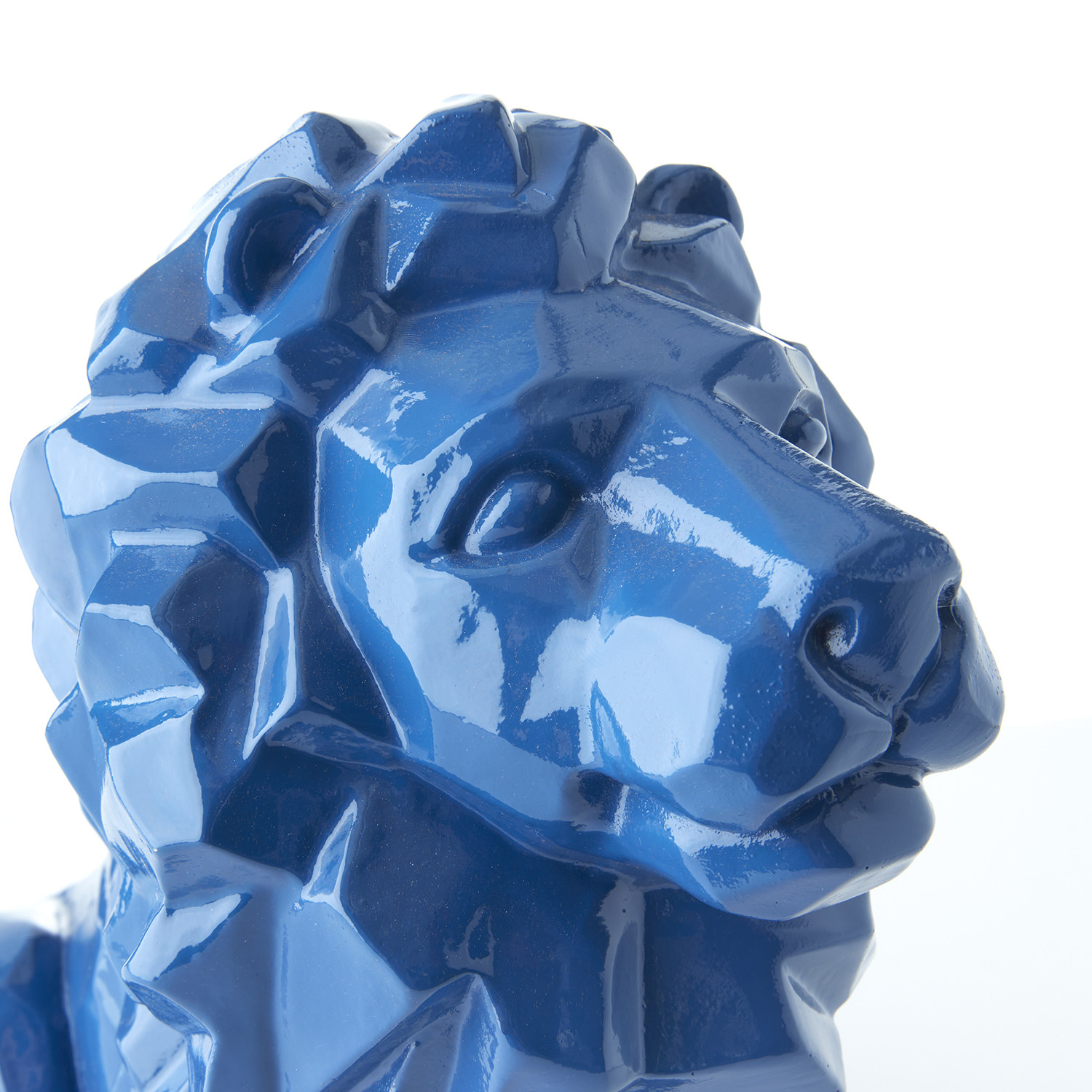Statuette Lion Bleu Grand Format - Olympique Lyonnais