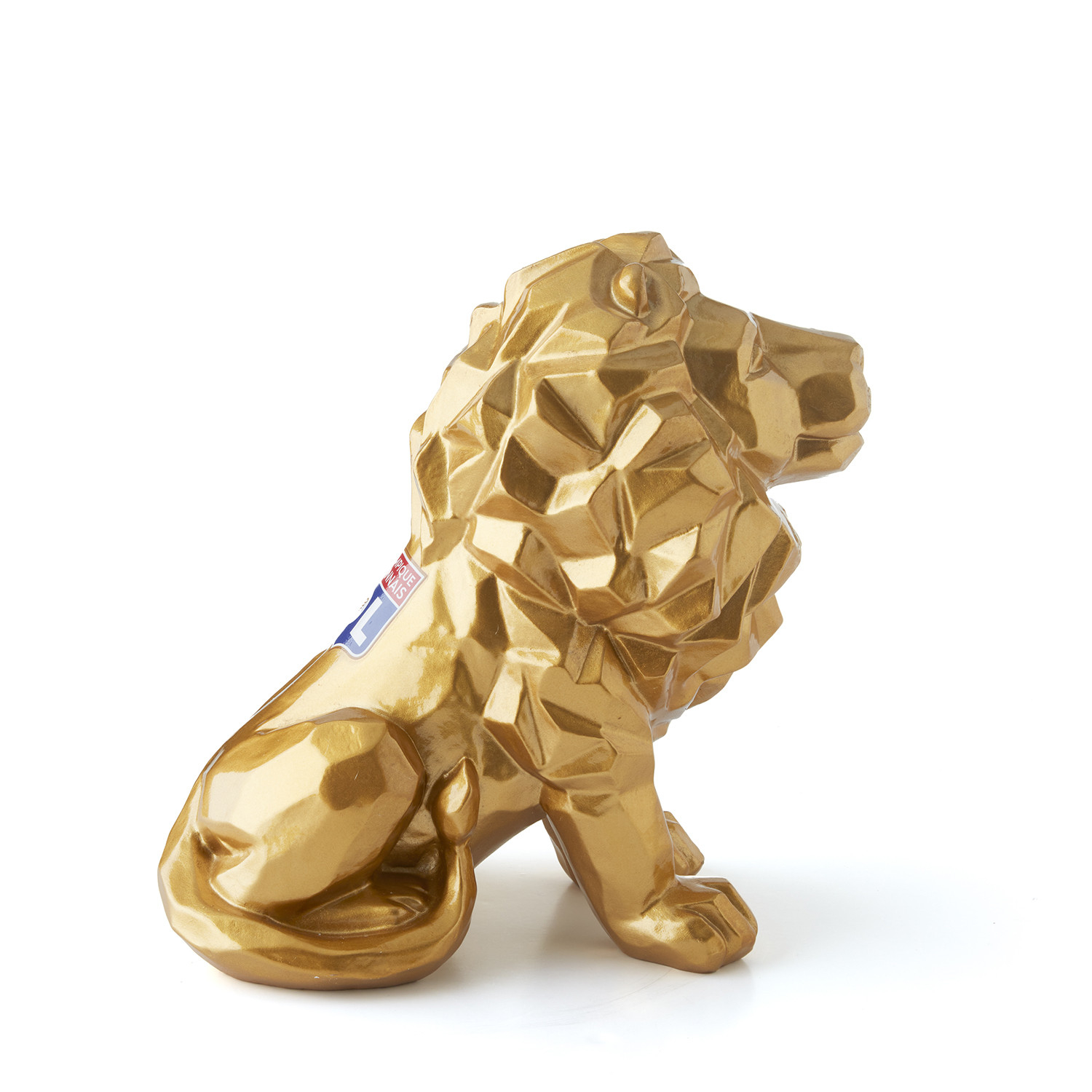 Large Gold Lion Statuette - Olympique Lyonnais