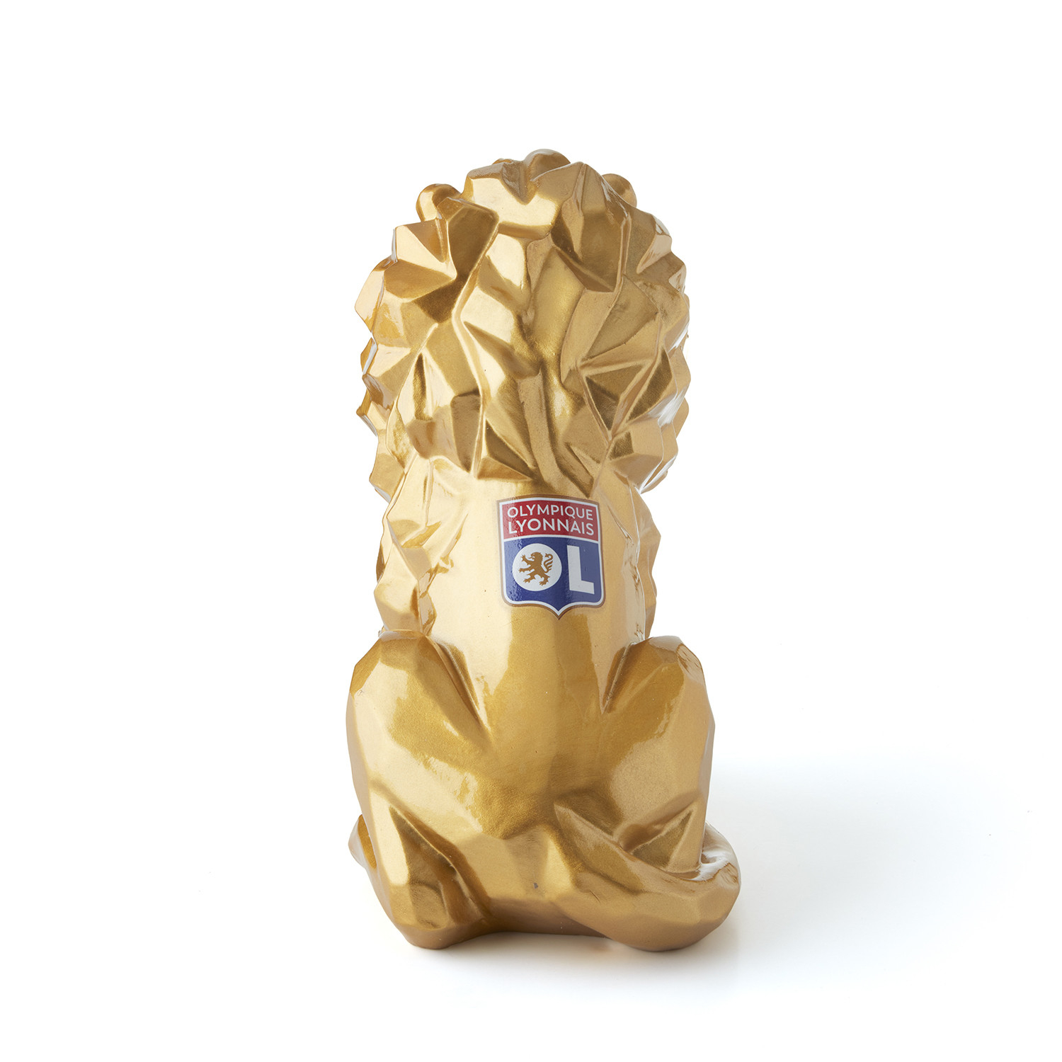 Large Gold Lion Statuette - Olympique Lyonnais
