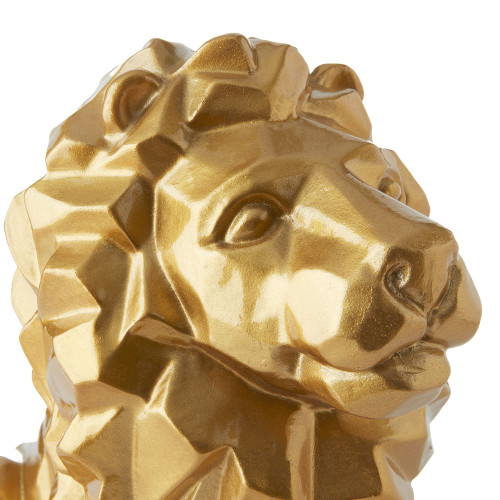 Large Gold Lion Statuette - Olympique Lyonnais
