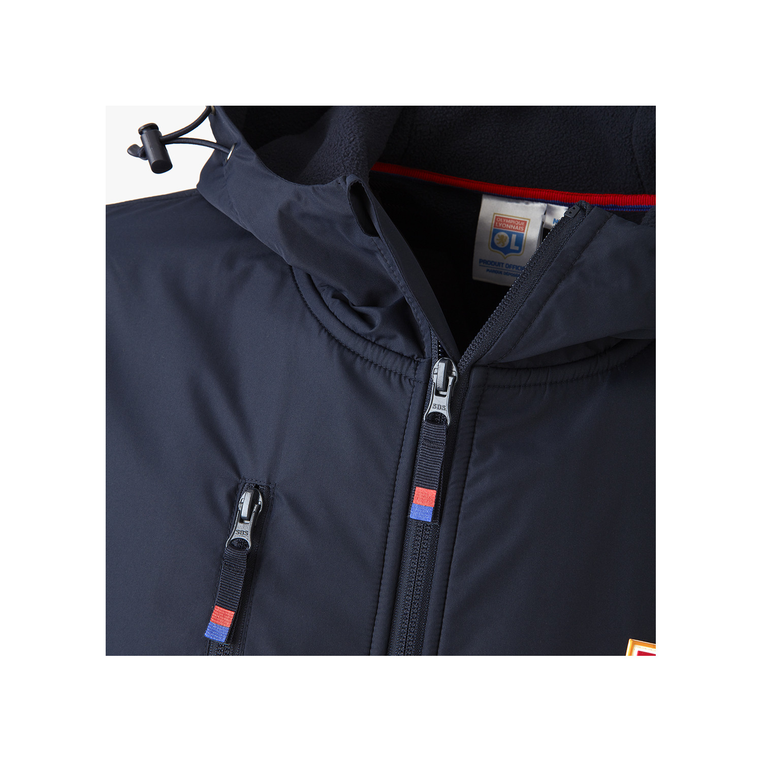 Unisex Navy Blue Softshell Bi-Material Jacket - Olympique Lyonnais