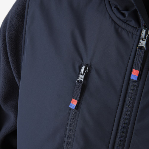 Unisex Navy Blue Softshell Bi-Material Jacket - Olympique Lyonnais