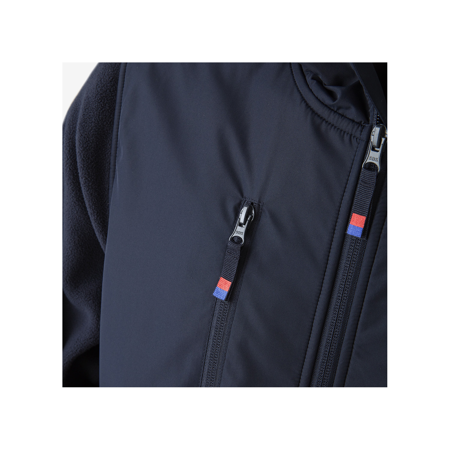 Unisex Navy Blue Softshell Bi-Material Jacket - Olympique Lyonnais