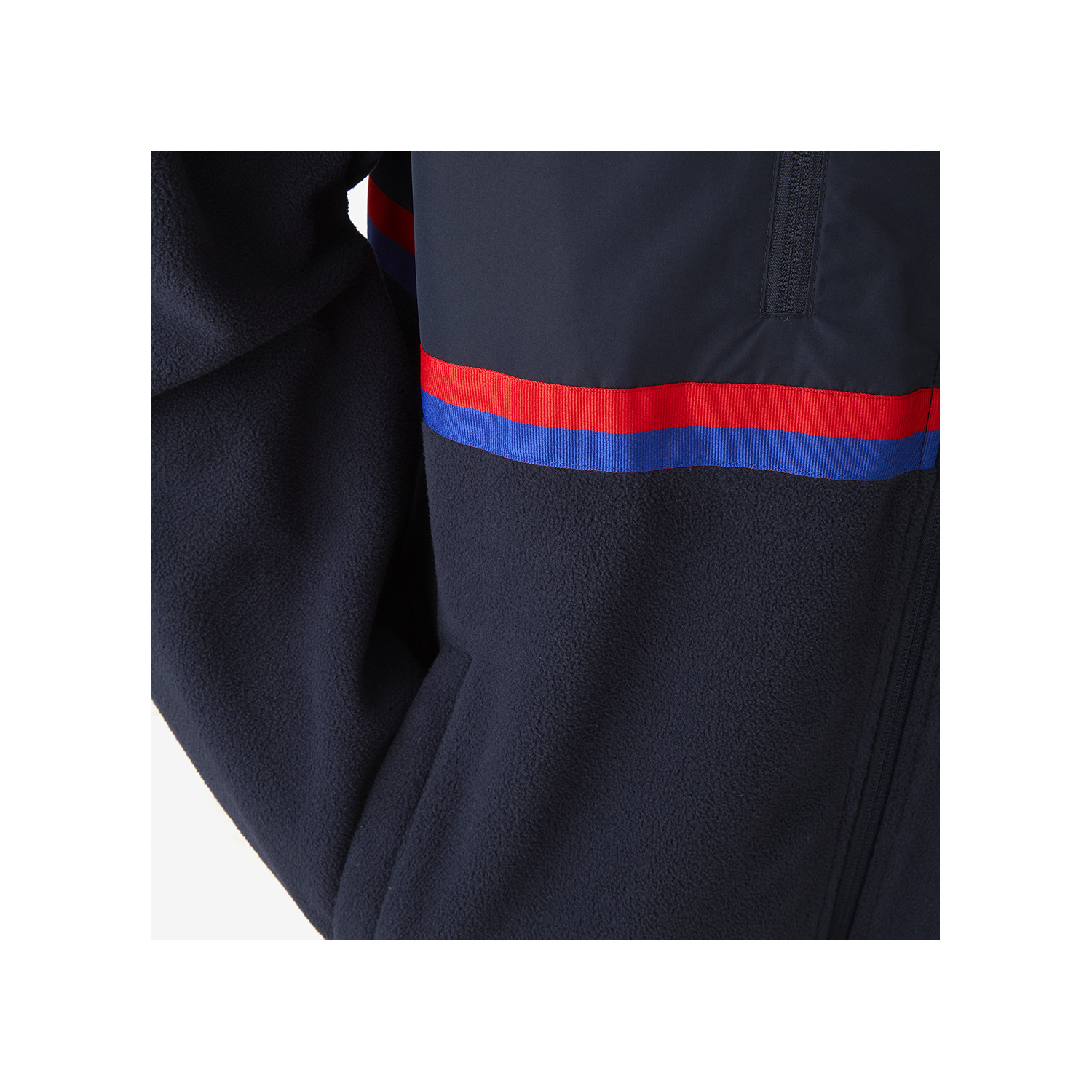 Unisex Navy Blue Softshell Bi-Material Jacket - Olympique Lyonnais