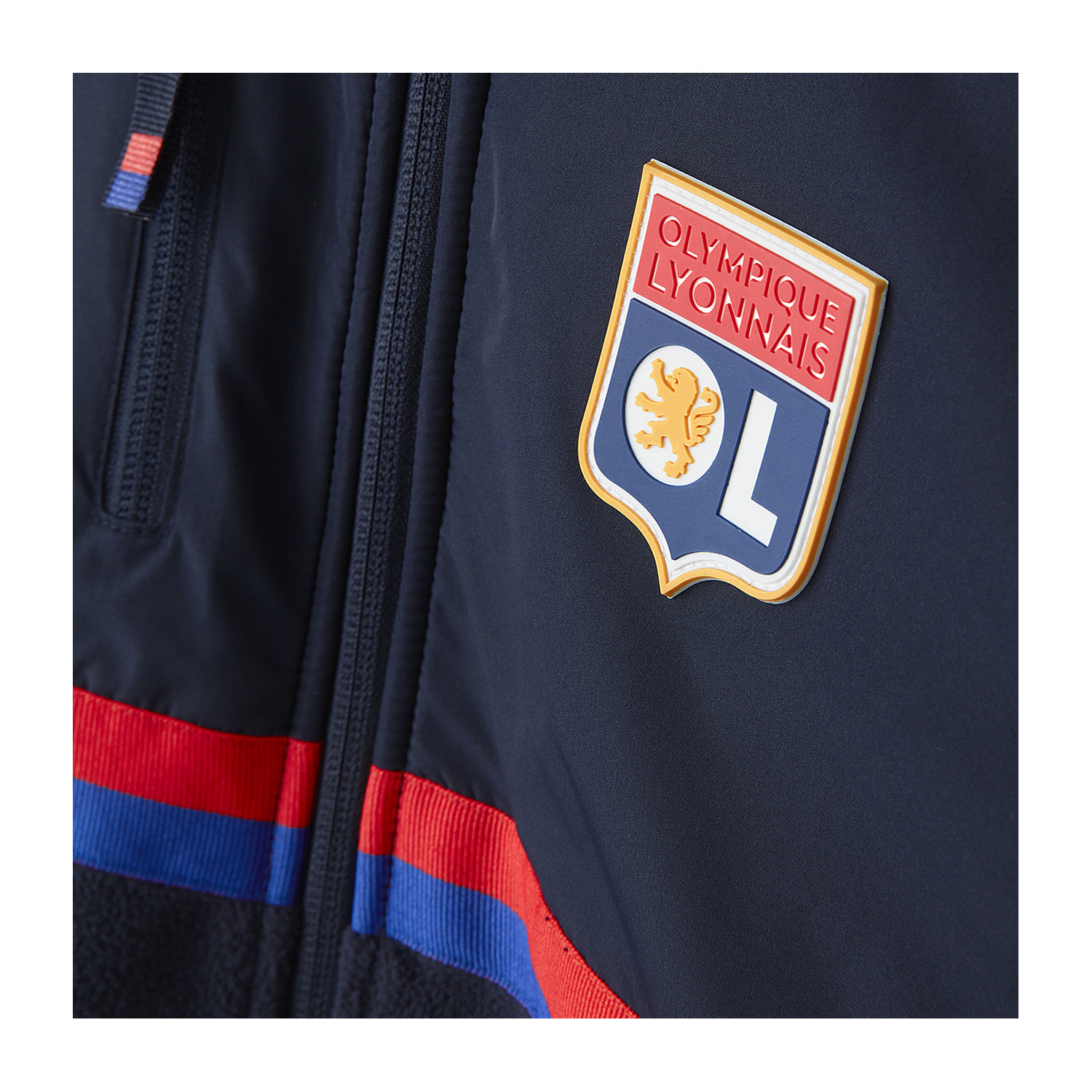 Junior's Navy Blue Softshell Bi-Material Jacket - Olympique Lyonnais