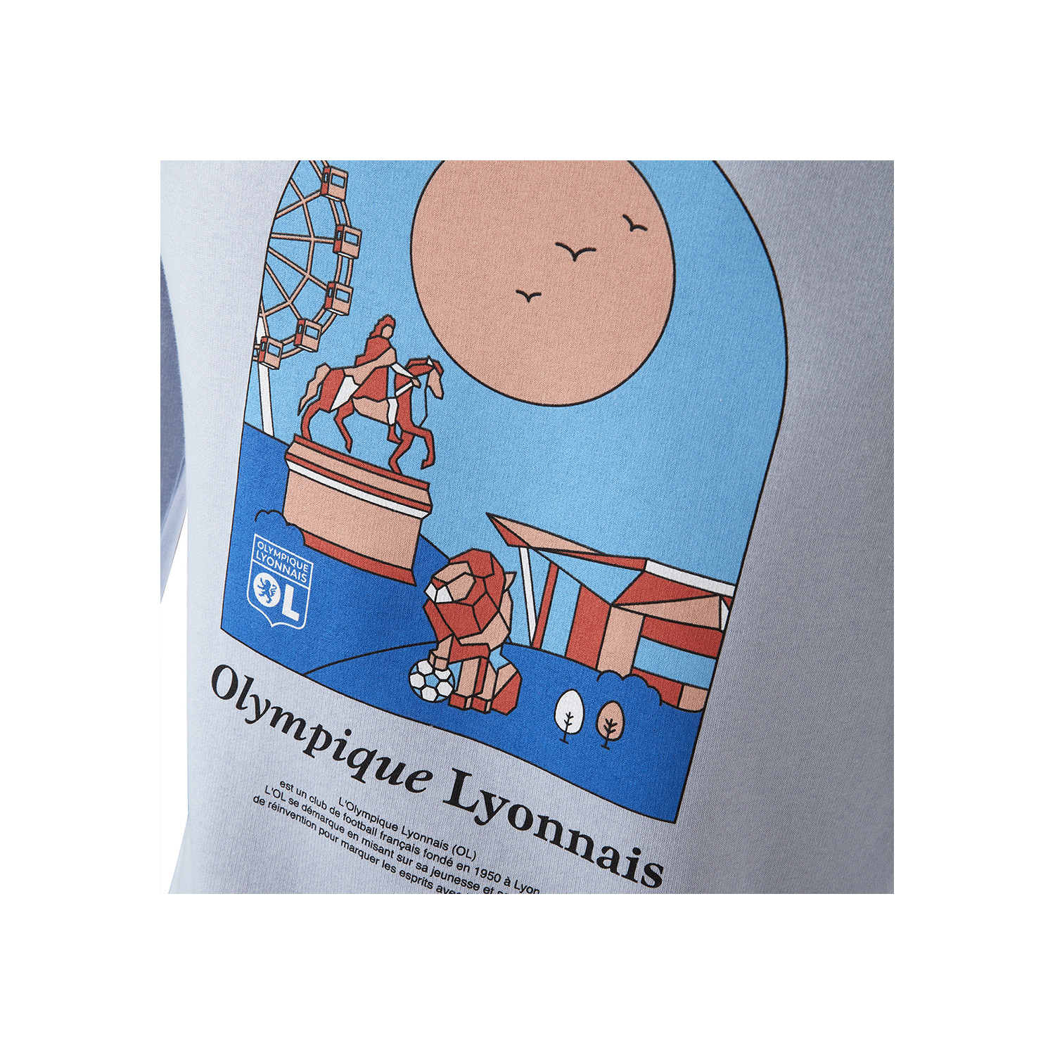 Sweatshirt Bleu Ciel -Colors of Lyon- Mixte- Olympique Lyonnais