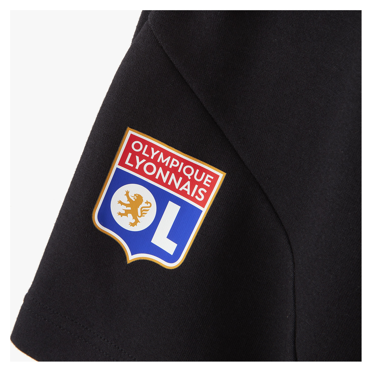 Junior's Black FI LOGO Shorts - Olympique Lyonnais