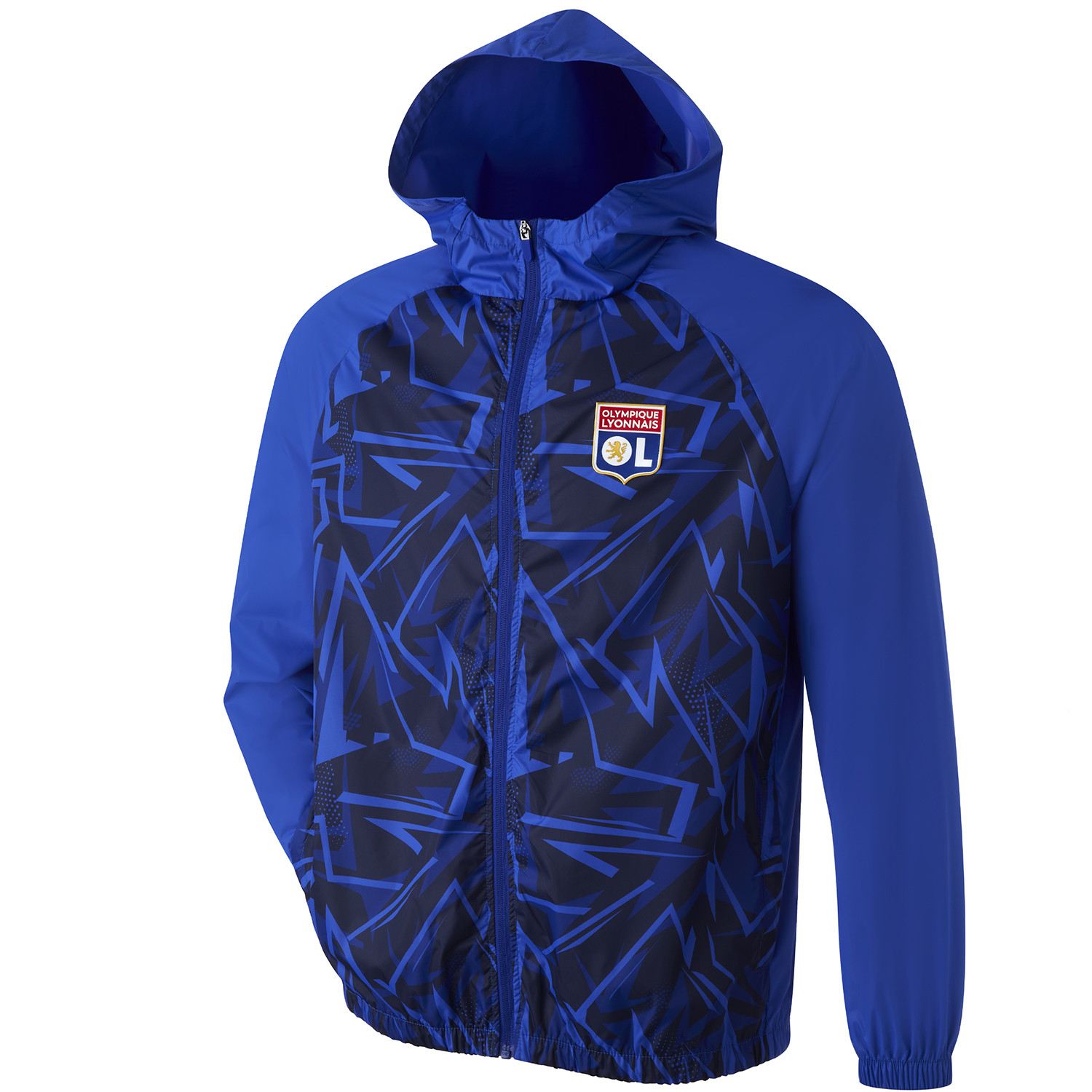 Men's Training Strike Navy Blue Wind Breaker - Olympique Lyonnais