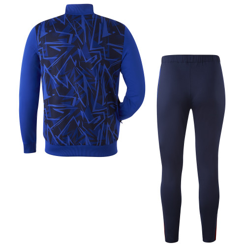 Men's Training Strike Navy Blue Tracksuit Set - Olympique Lyonnais