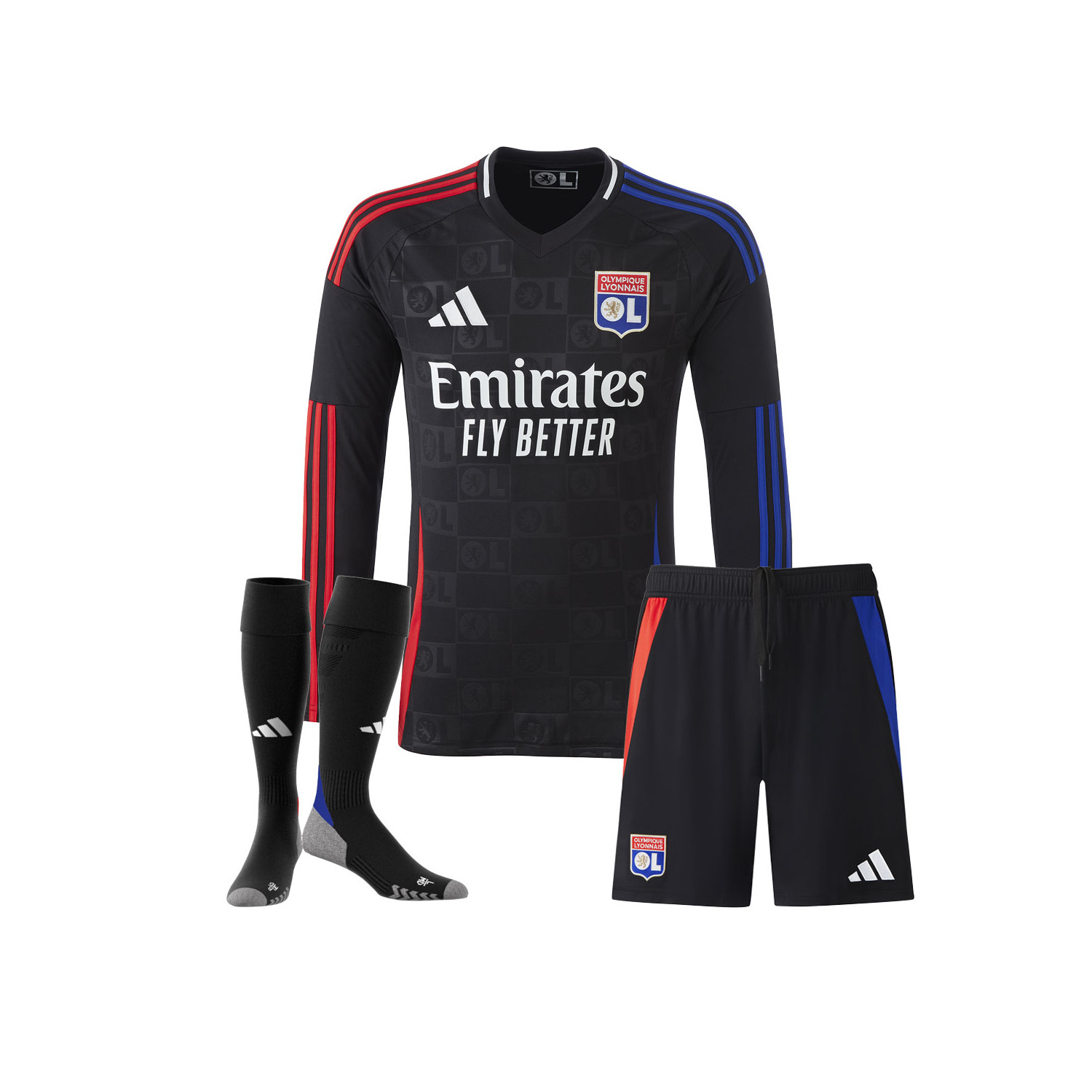 Emirates Men's Long Sleeves Away Kit 24-25 - Olympique Lyonnais