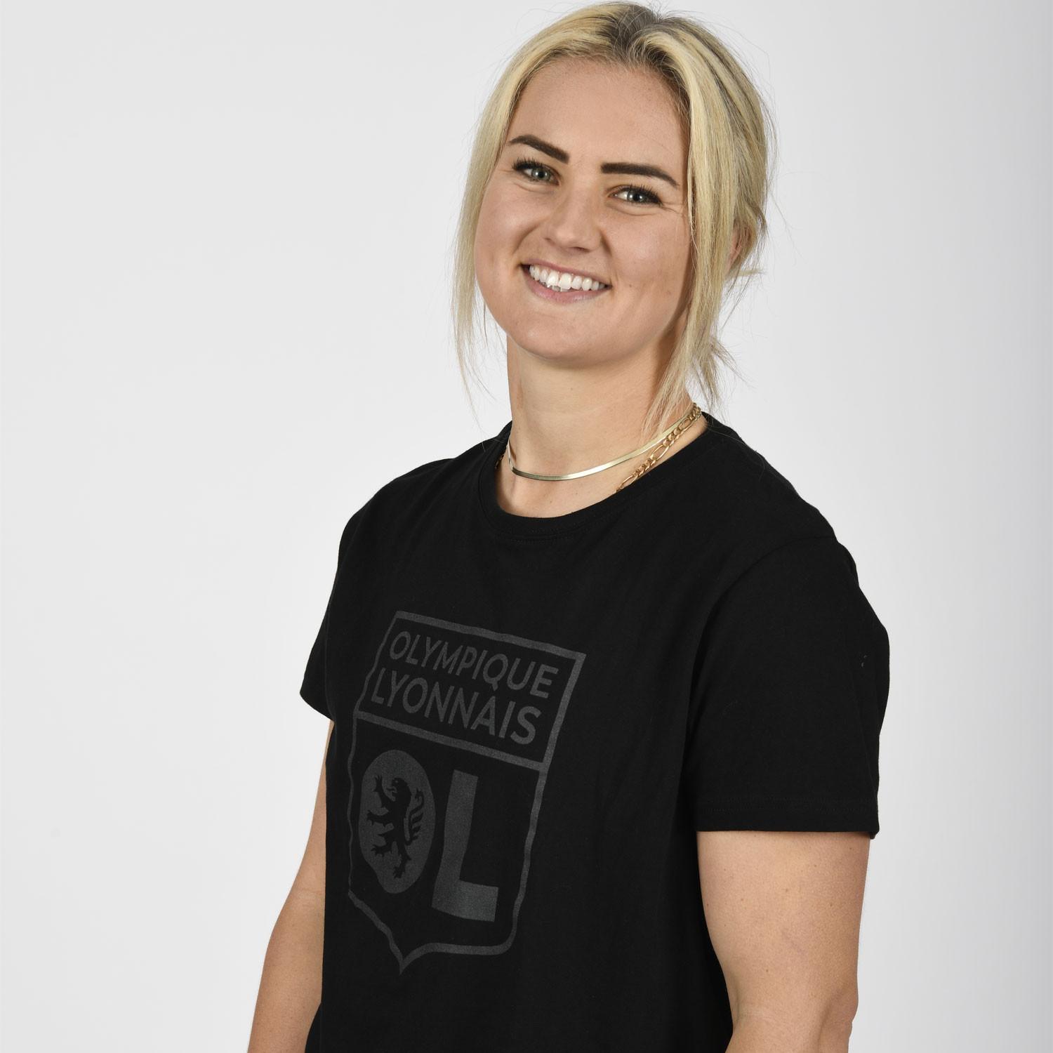 T-Shirt Basic Ton sur Ton Noir Mixte - Olympique Lyonnais