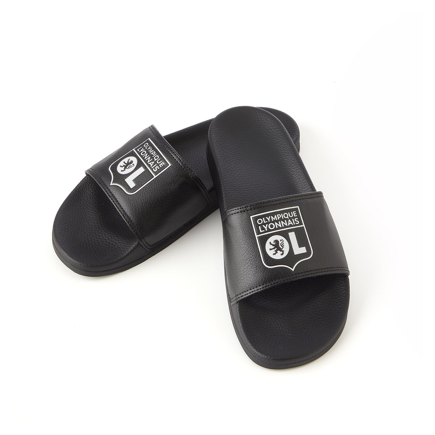 Olympique Lyonnais Black Flip-Flops