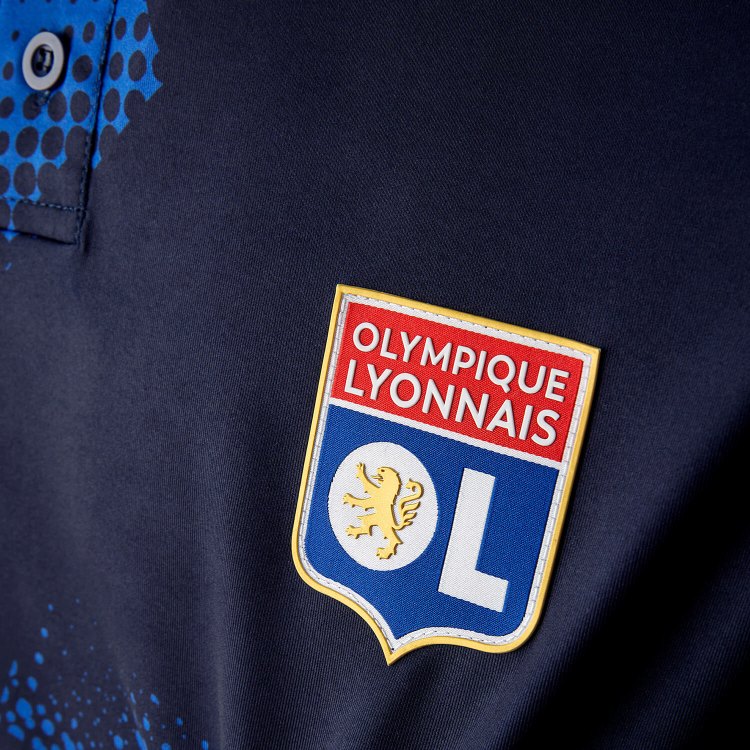 Navy Blue Men’s Training Fusion Polo - Olympique Lyonnais