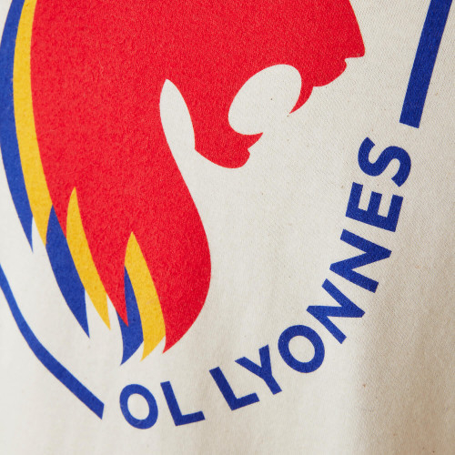 Beige OL Lyonnes Crest Unisex T-Shirt - Olympique Lyonnais