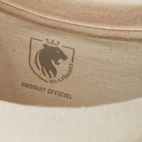 Beige OL Lyonnes Crest Unisex T-Shirt - Olympique Lyonnais