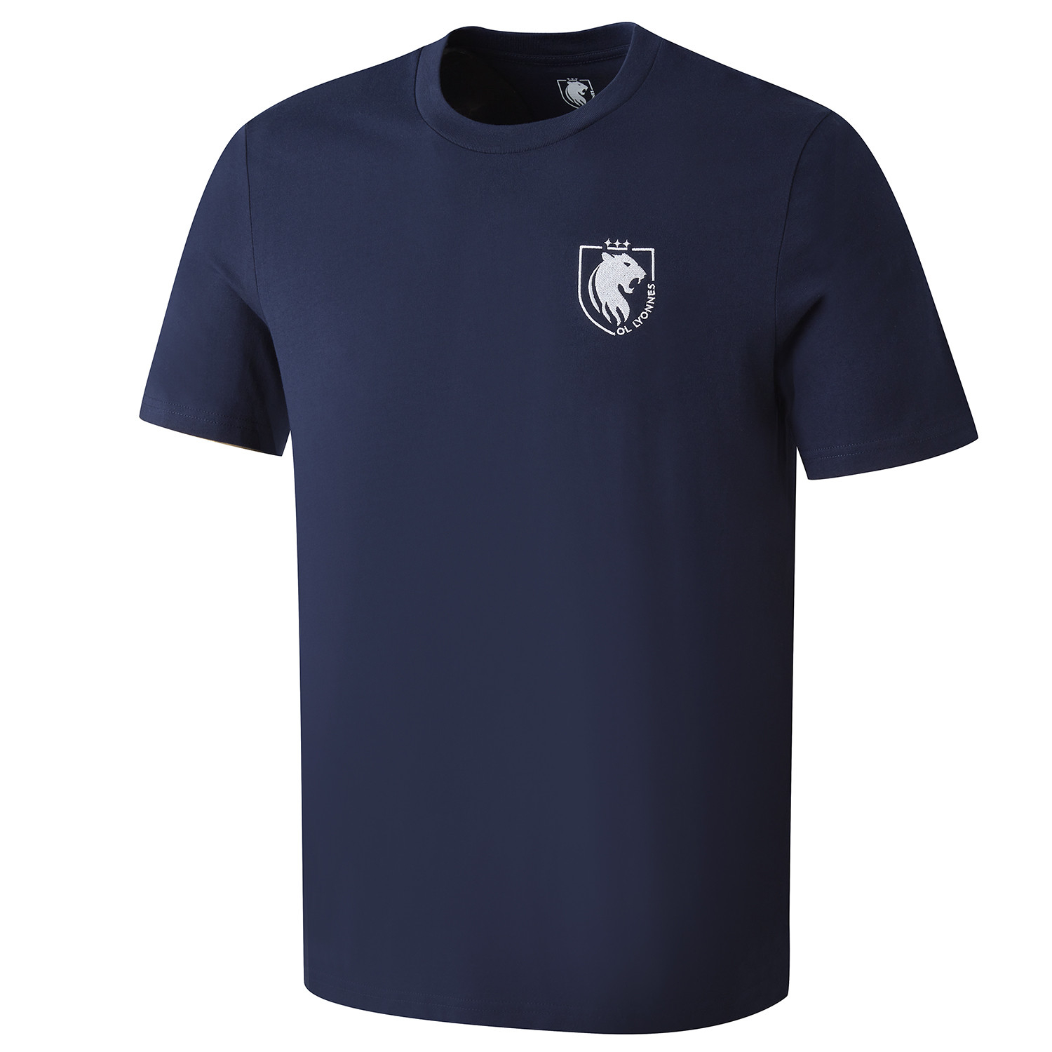Navy Blue OL Lyonnes Crest Unisex T-Shirt - Olympique Lyonnais