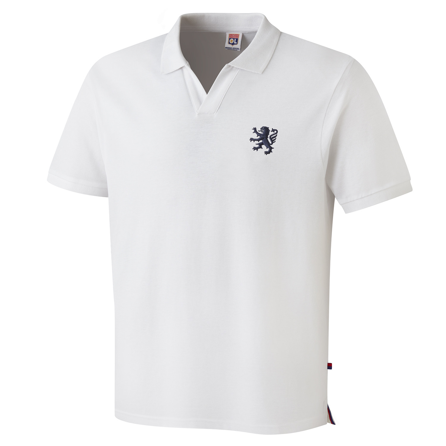 White OL Iconic Unisex Polo - Olympique Lyonnais