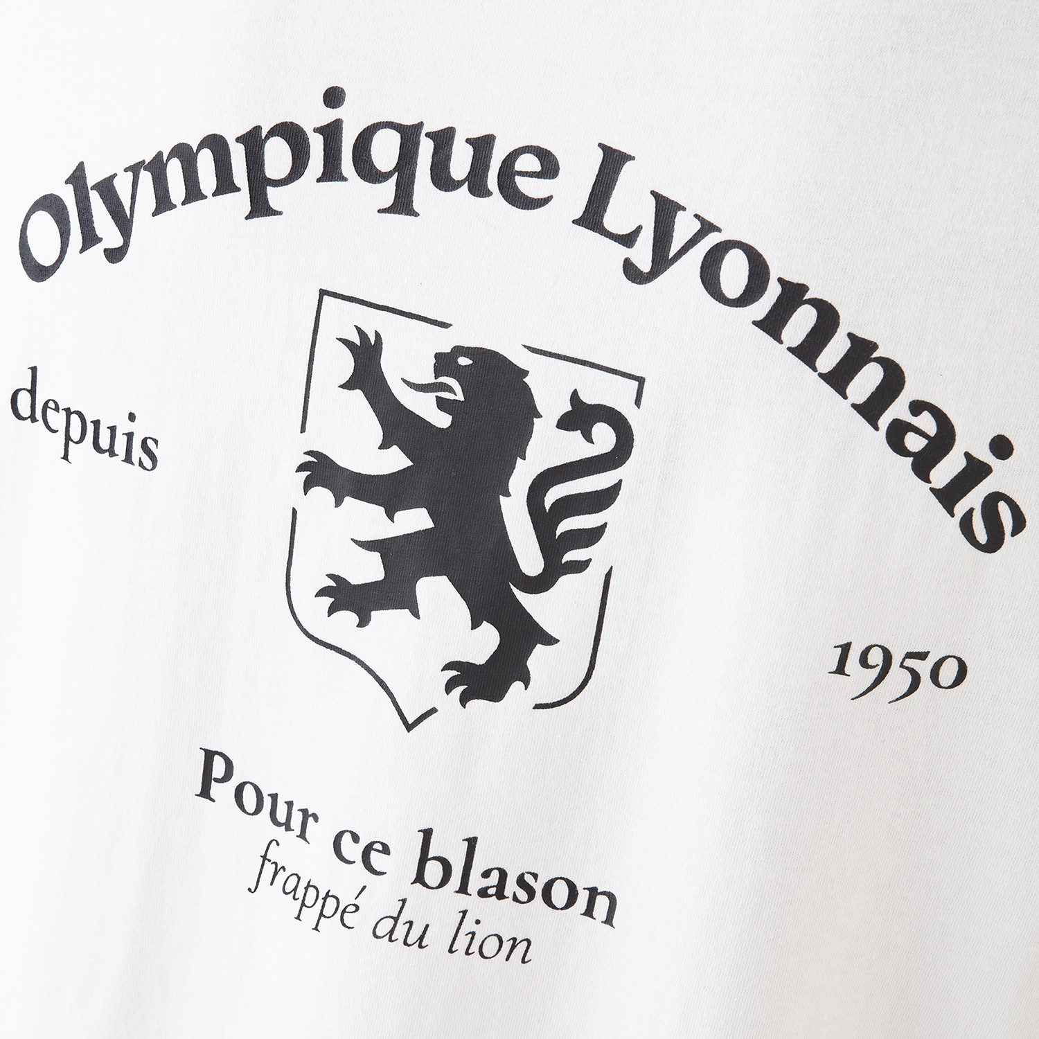 OL Frappé du Lion White Unisex T-Shirt - Olympique Lyonnais