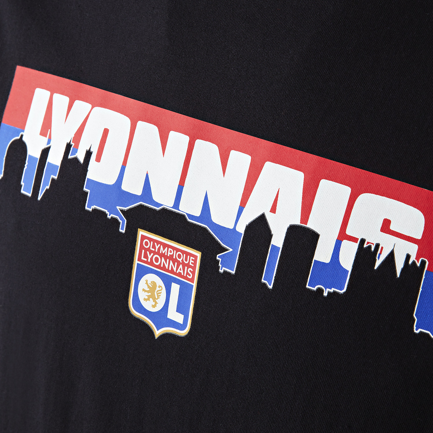 OL Horizon Black Mixed T-shirt - Olympique Lyonnais