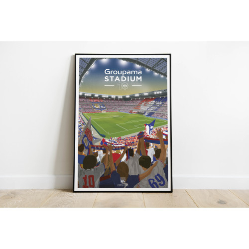 OL Match Night Poster 30 x 40 cm – Olympique Lyonnais